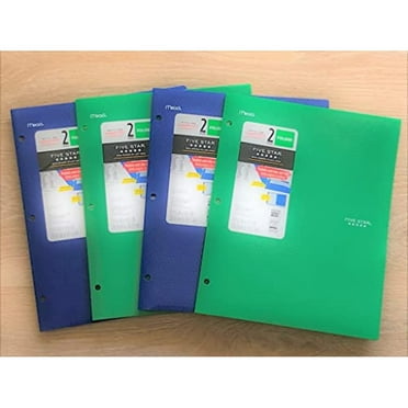 Five Star 2 Pocket Plastic Folder - 3 pack Assorted Colors - Walmart.com
