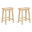 PJ Wood 29 Inch Counter High Backless Barstools, Classic Round-Seat ...