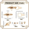 8 Bags Alloy Buckle Lobster Clasp Clip Snap Garment Button with Rivet ...