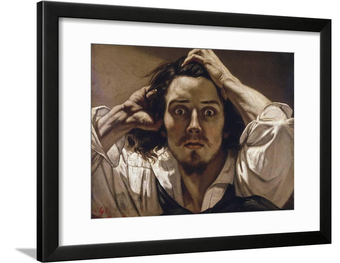 The Desperate Man SelfPortrait by Gustave Courbet Framed Print Wall Art ...