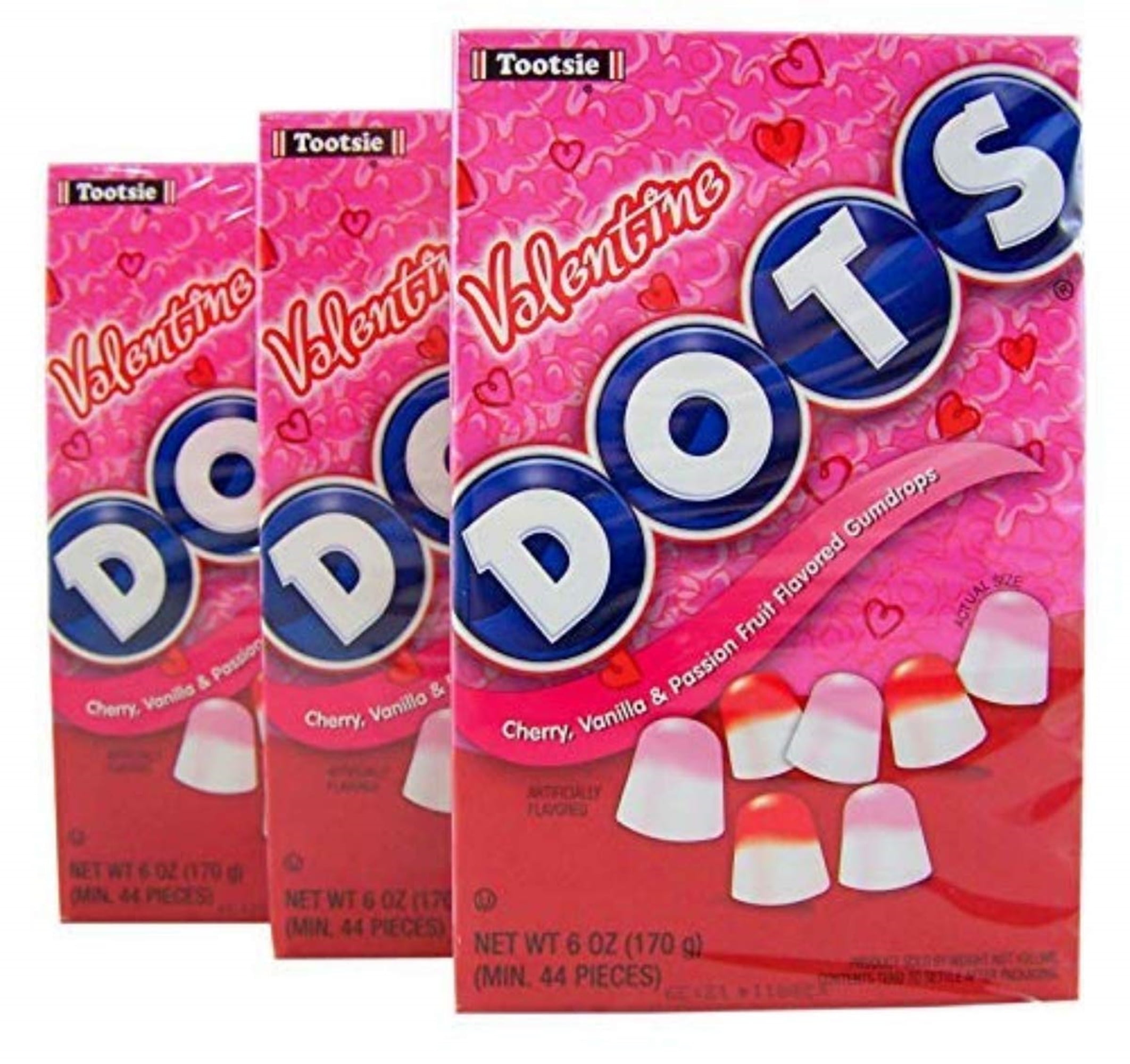 Valentine's Day Tootsie Roll Dots Candy Theater Boxes, 6 Oz, Pack of 3 ...