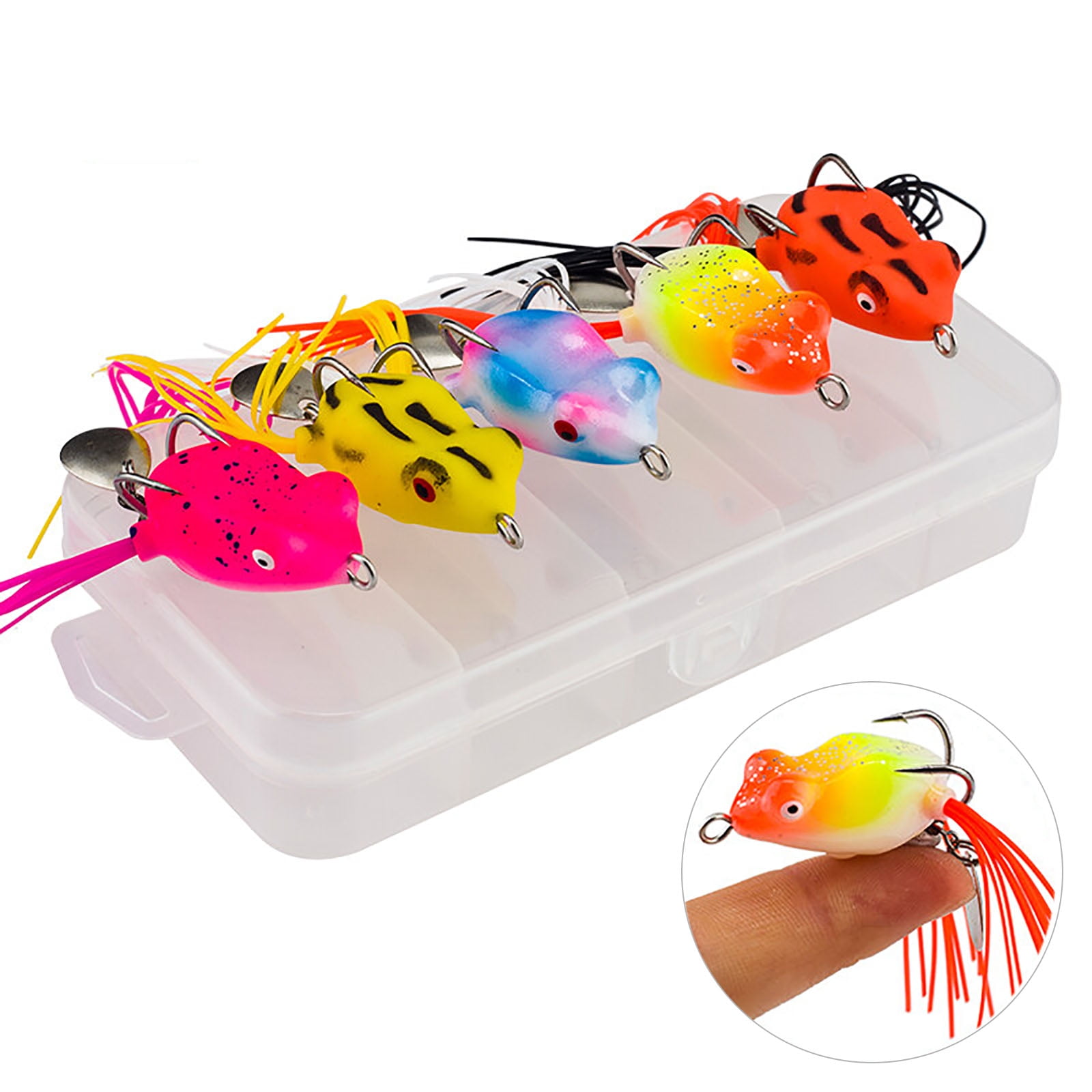5pcs 3cm 4.2g Mini Soft Frog Fishing Lure Set 3d Eyes Vivid Design Fake ...