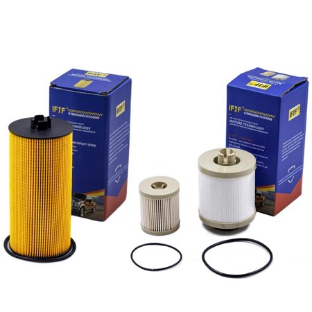 iFJF FD4616 Fuel Filter and FL2016 Oil Filter Replacement for F250 F350 ...