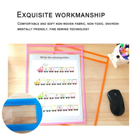 10 Pieces Sheets Pockets Clear Writing Paper Protectors Worksheet ...