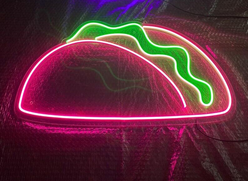 Neonium Taco Neon Sign Custom Led Signs Business Sign Kitchen kids room ...