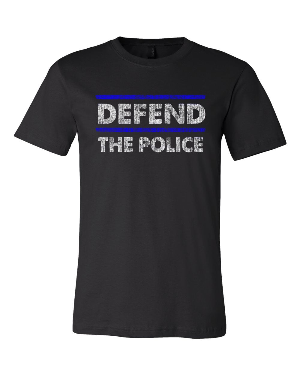 Defend The Police Distressed Logo T-Shirt - Black (M) - Walmart.com