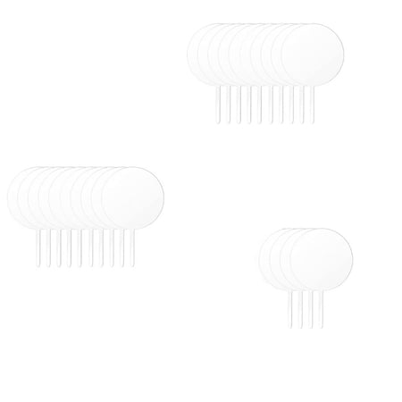 3X Acrylic Cake Topper Round Cupcake Topper Blank Cake Topper Stick,DIY ...