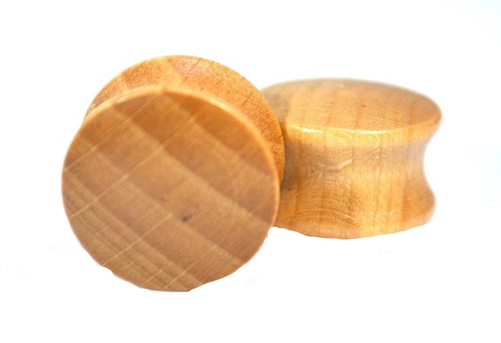 Organic Solid Oak Plugs/Tunnels/Gauges 3/4" small (18mm) 2 Piece (1 ...
