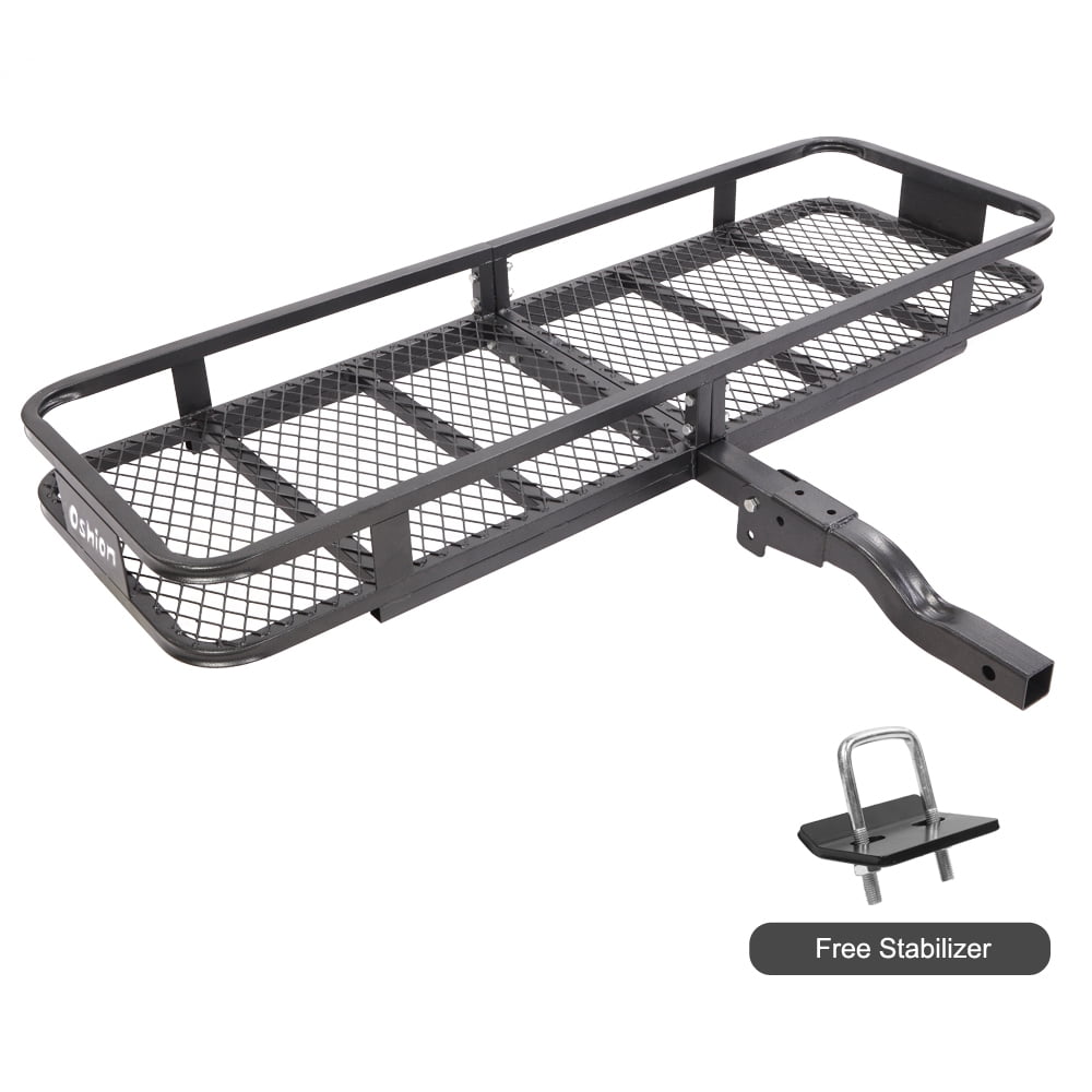 Hitch Mounted Folding Cargo Carrier Car SUV Truck Basket Luggage ...