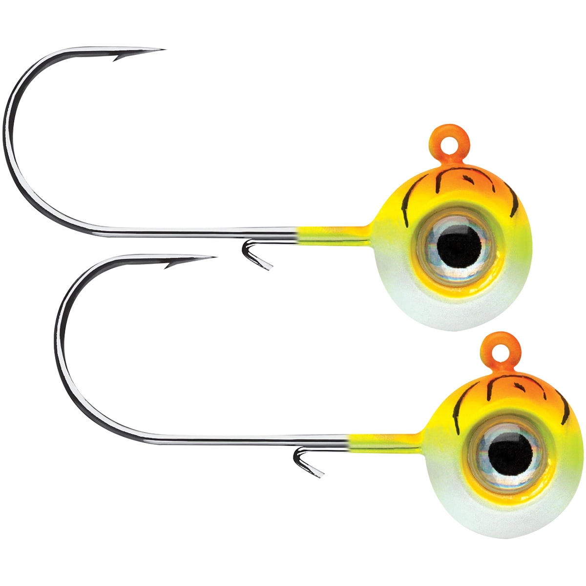 VMC 1/32 oz. Neon Moon Eye Jig - 2 Pack - Orange Fire UV - Walmart.com