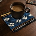Bohemian Ethnic Woven Cup Mats Set, Fabric Mix Heat Proof Absorbent ...