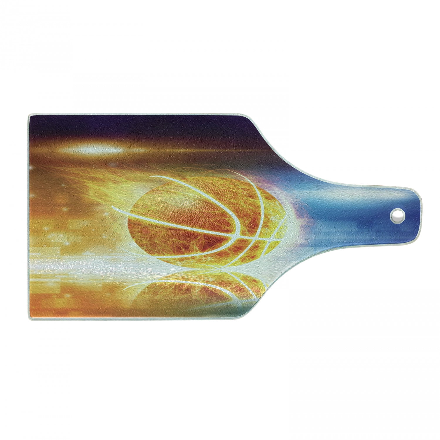 Basketball Cutting Board, Abstract Sports Background Burning Basketball ...