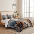 Twin Quilt Bedding Set Abstract Autumn Forest Natural Scene Breathable ...