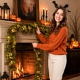 5.74 Ft Artificial Fall Grape Leaf Halloween Garland, Vivid Autumn ...
