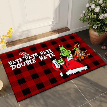 Christmas Doormat Holiday Indoor Outdoor 40 x 60cm,Christmas Grinch Mat ...