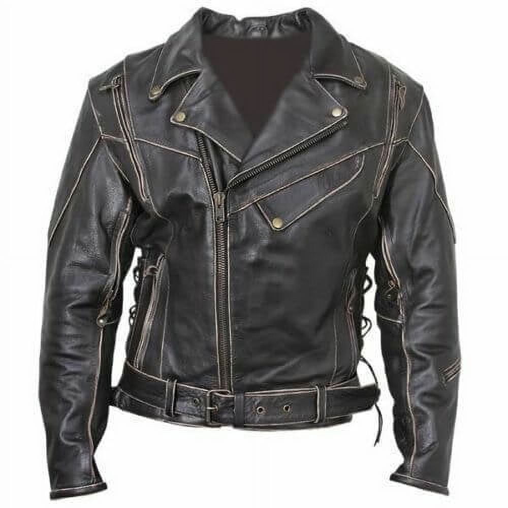 Click here for Hawk & Bull Vintage Leather Motorcycle Jacket Moto... prices