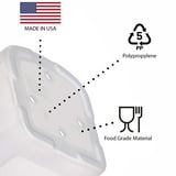 Buddeez Airtight Bread Saver Box - Plastic Food Keeper, Loaf, Aqua Lid ...