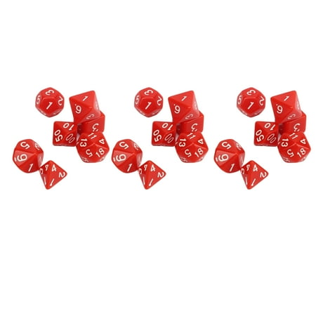 Polyhedral Dice, Portable Multi Sided Dice Set Wear Resistance 21Pcs ...