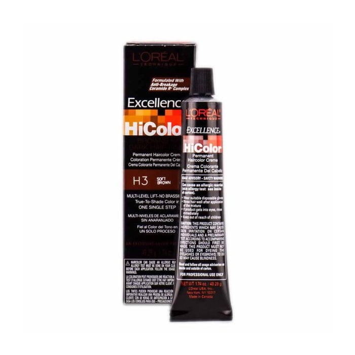 L'Oreal Excellence HiColor, H3 Soft Brown, 1.74 Oz.,3 packs - Walmart.com