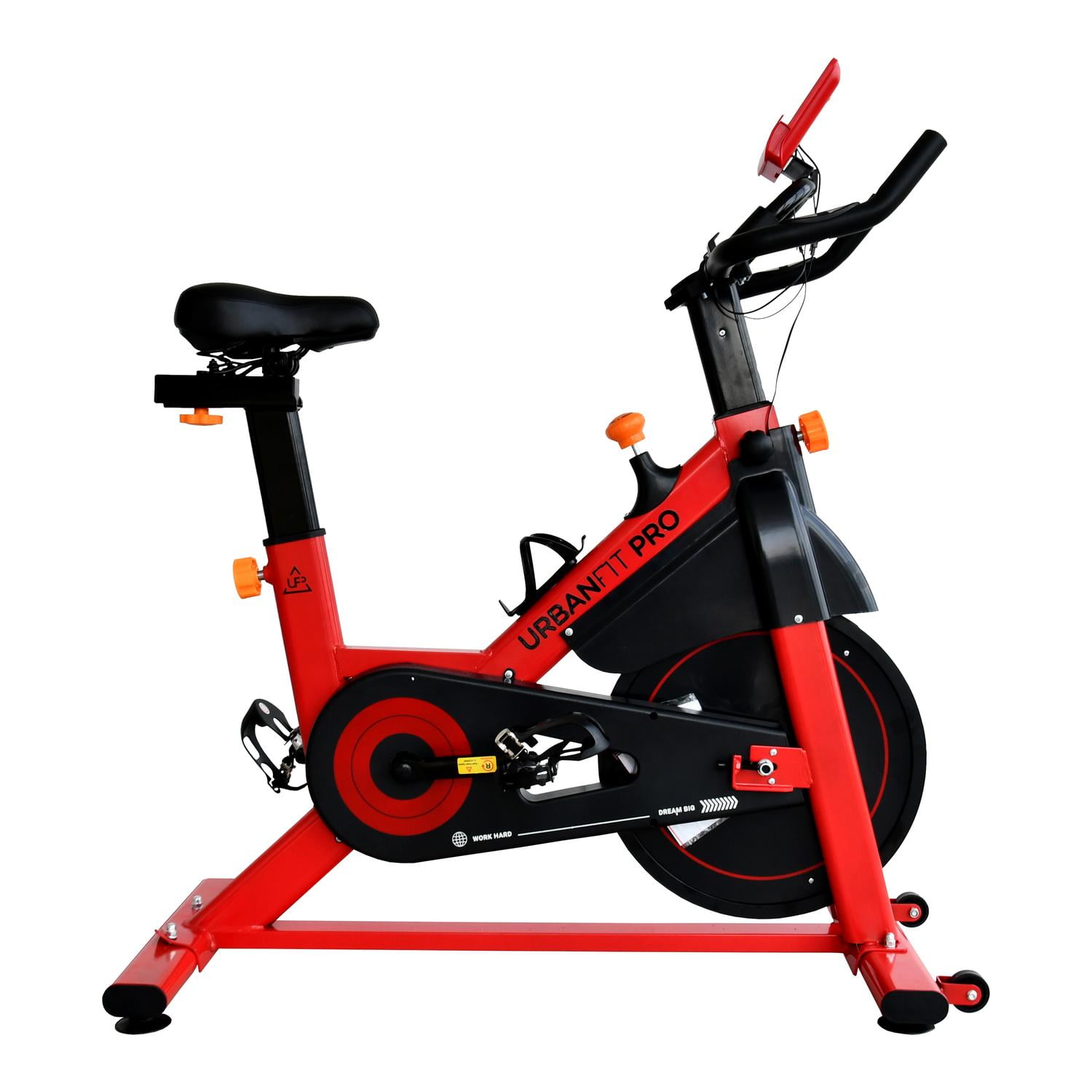 Bicicleta Fija para Spinning UrbanFit Pro Fitness Cardio de 15 Kg rojo ...