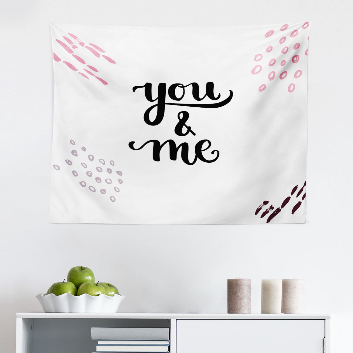 Stay Weird Tapestry, Colorful Funky Calligraphy with Ornaments Stars ...