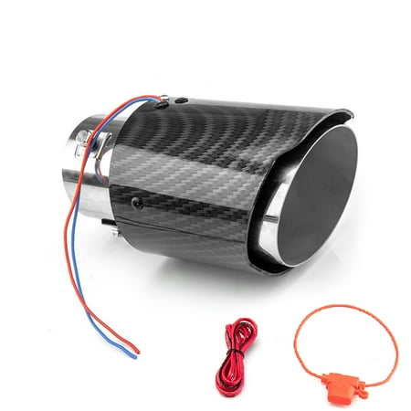 Amdohai Car Modification Carbon Fiber LED Tail Pipes Throat Singles ...