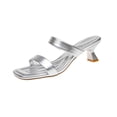 BADHUB Women's Two Strap Open Toe Low Heels Sandals Chunky Block ...