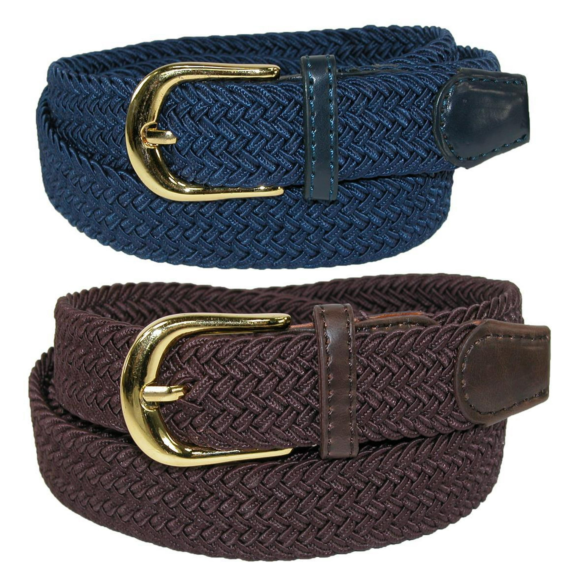 Click here for Ctm Elastic Braided Stretch Belt (Pack Of 2 Colors... prices