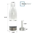 Mainstays 22 Ounce (22 Fluid Ounces) Clear Water Bottle Stainless Steel ...