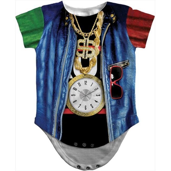 Faux Real F118220 Faux Real Shirts Infant Old School Rapper Romper - 12 ...