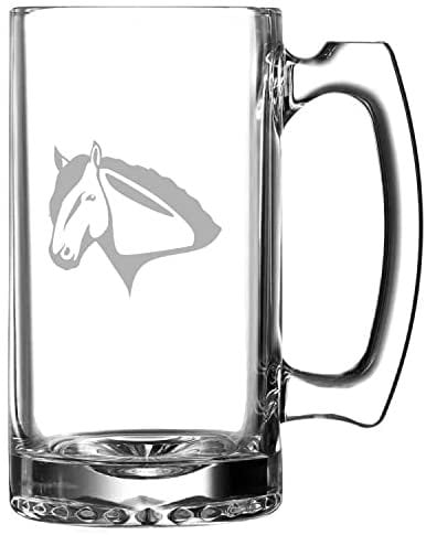 Percheron Face Horse Themed Etched 25oz Beer Mug - Walmart.com