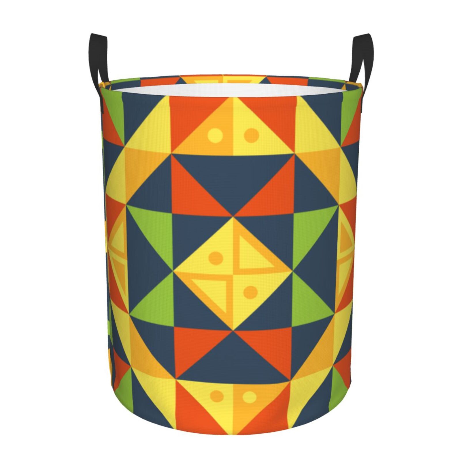 LNWH Laundry Basket, Square Triangle Geometry Pattern Foldable Laundry ...