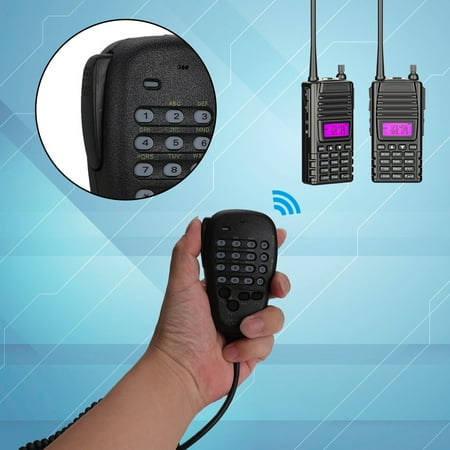 Hand Microphone, 6 Pins Spring Coil MH-48A6J Anti Pulling Black Talkie ...