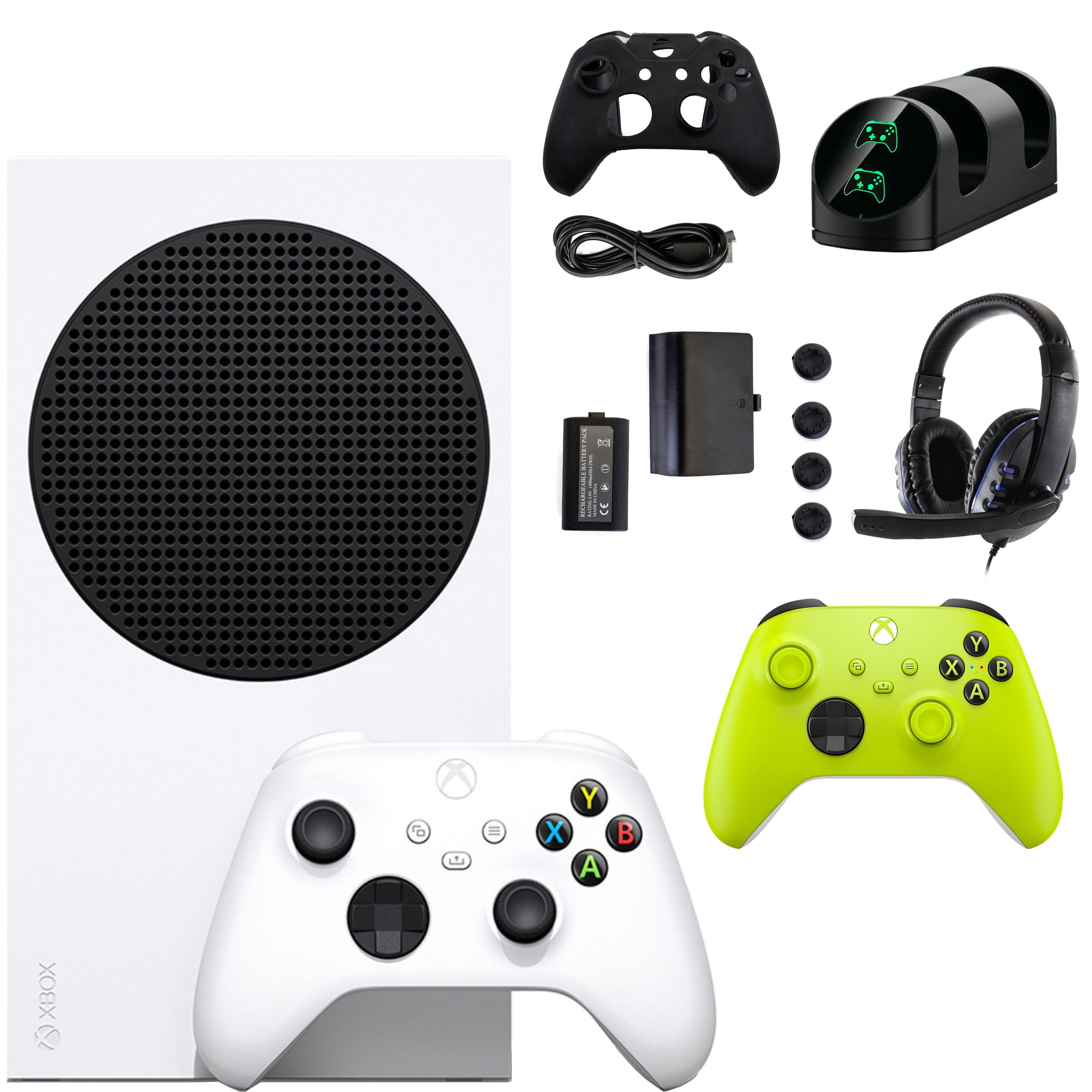 Microsoft Xbox Series S Console with Extra Green Controller Accessories ...