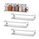 Wall-mount Spice Rack with guard rail, Chrome - Set of 4 - Walmart.com