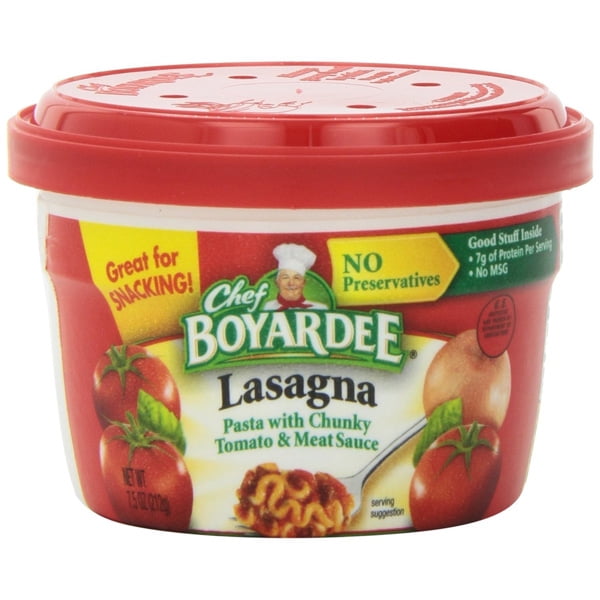 Chef Boyardee Lasagna 7.5 oz Microwavable Bowls - Pack of 12 - Walmart.com