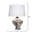 Maklaine Italian-Inspired Ceramic Table Lamp With Linen Drum Shade ...