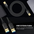 Nylon Braided USB 3.0 Extension Cord Data Transfer Cable Line Double ...