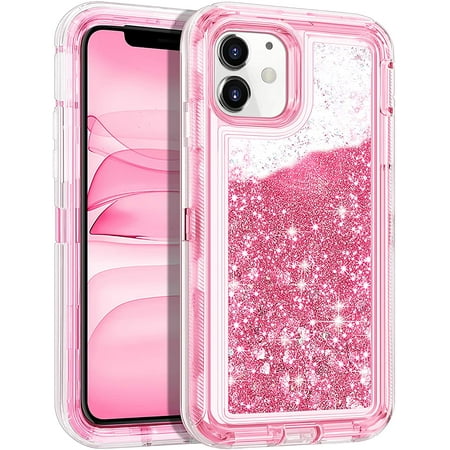Case for iPhone 11 Glitter Case Full Body Rugged Liquid Clear Cover ...