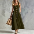 Kezqiaxn Button Up Dress for Women Summer Sleeveless Beach Midi Dresses ...