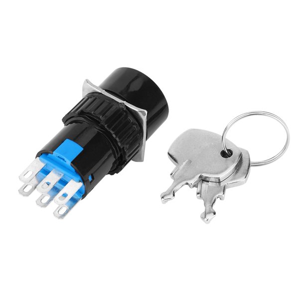 2/3 Position Panel Mount Key Lock Rotary Switch AC 250V/3A DC 30V ...