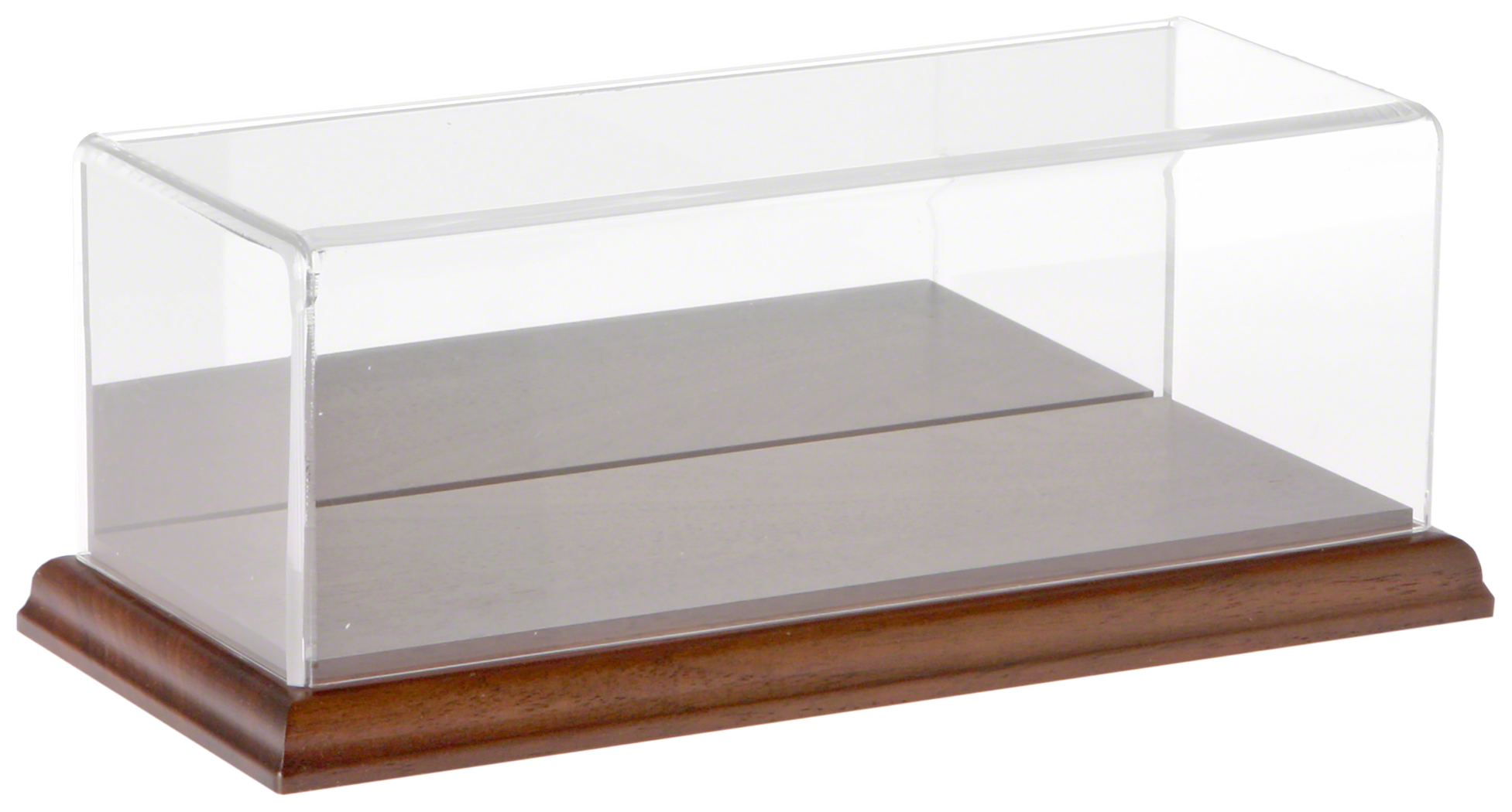 Plymor Clear Acrylic Display Case with Hardwood Base (Mirror Back), 9 ...