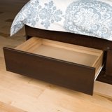 Prepac King Mate's Platform Storage Bed with 6 Drawers, Espresso ...
