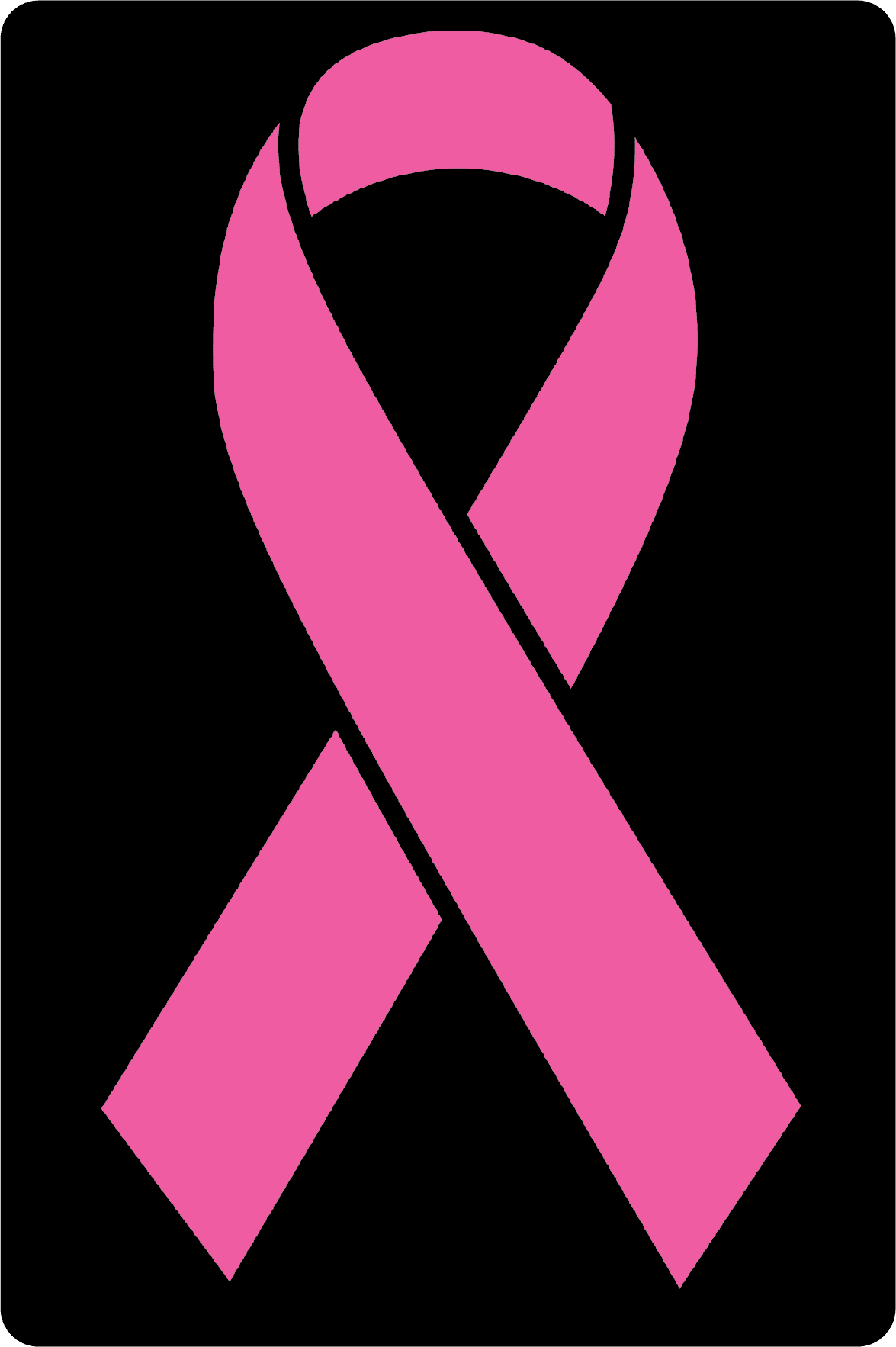 Pink On Black Cancer Ribbon Great Gift Idea Decal Sticker2 Pack 5 Inch ...