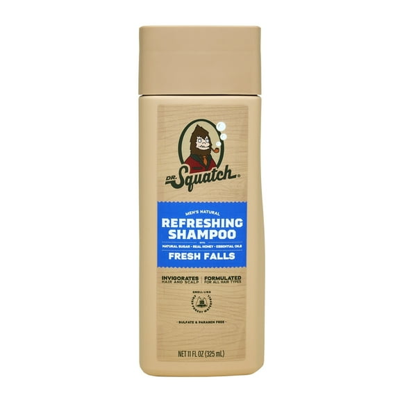Dr. Squatch Natural Full and Thick Shampoo, Fresh Falls, 11 fl oz ...