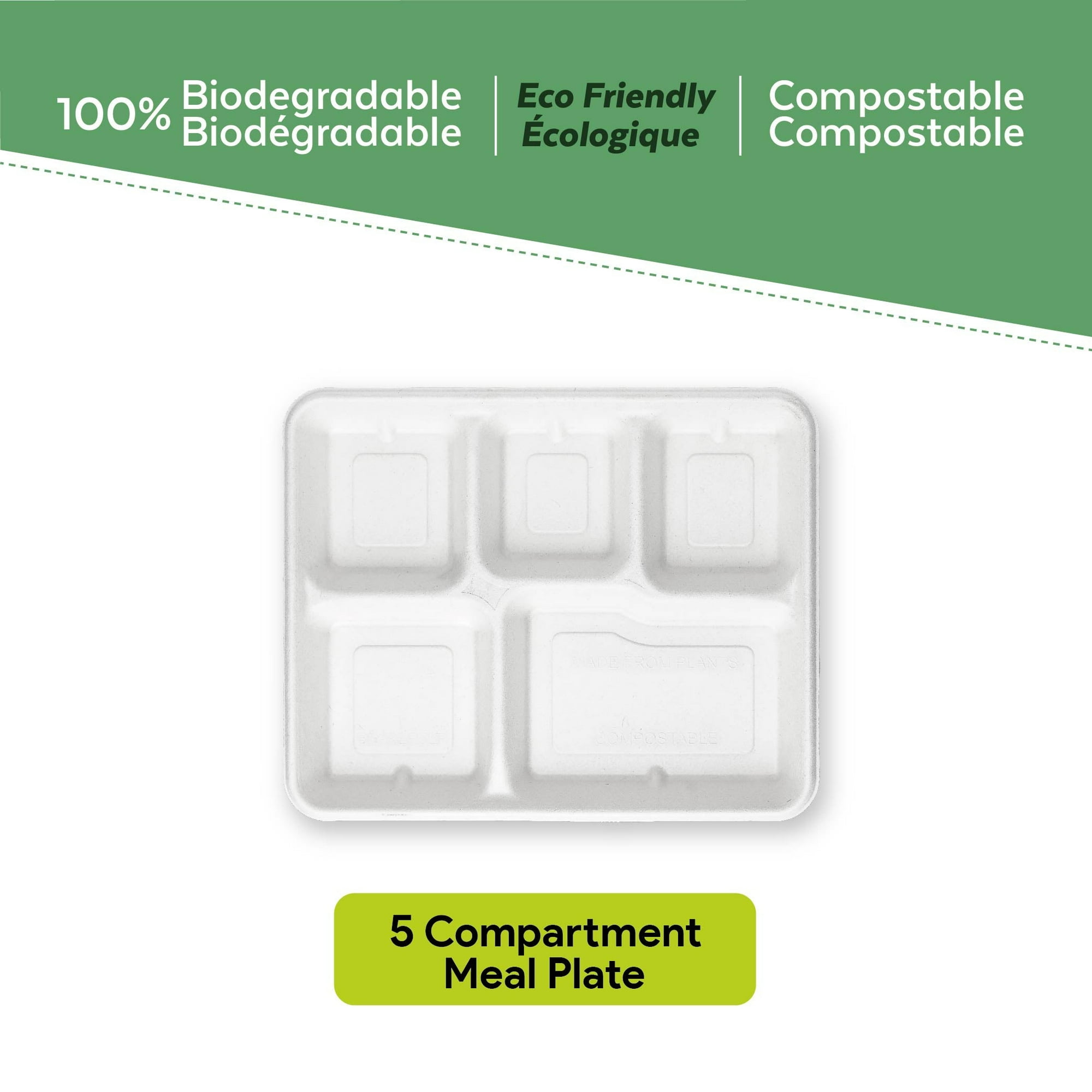 Click here for Efypack 5-Compartment Disposable Paper Plates  Whi... prices