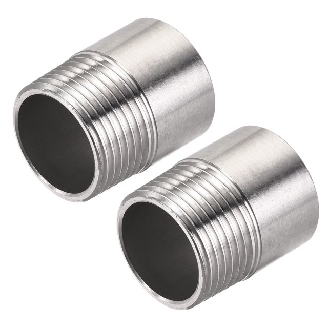 Uxcell 304 Stainless Steel 1 NPT Male Half Threaded Weldable Weld ...