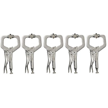 5 Pack Irwin 18 Vise-Grip 6SP 6" Locking "C" Clamps with Swivel Pads ...