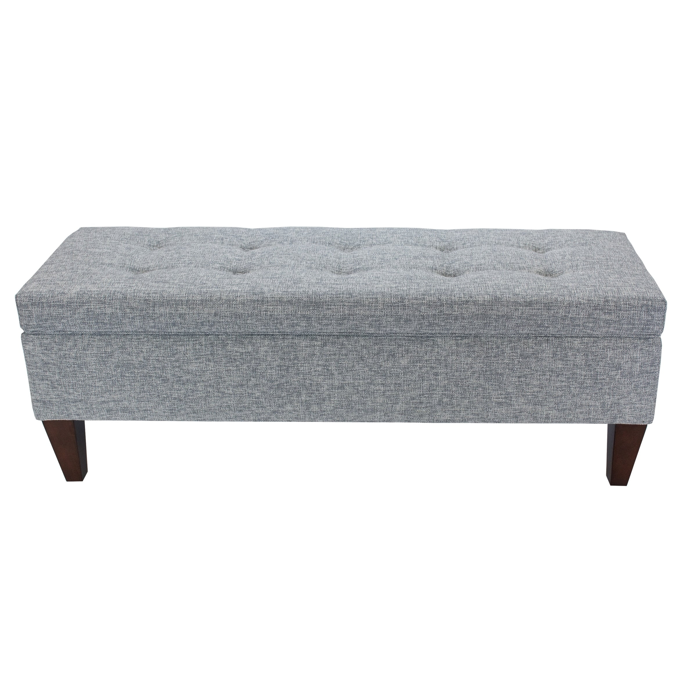 MJL Designs Brooke TECH Fabric/ Wood Button-tufted Long Storage Bench ...