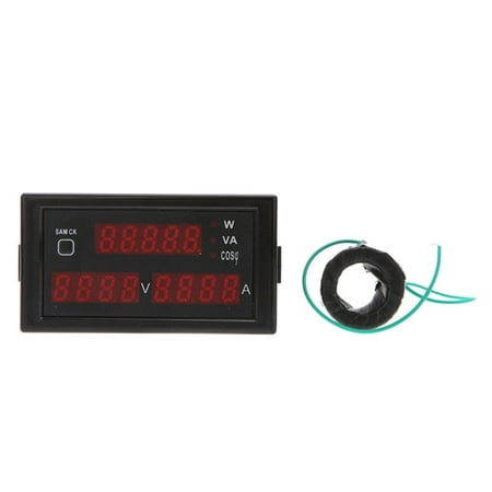 Digital AC meter Ammeter Dual Display LCD Ammeter AC200~450V | Walmart ...